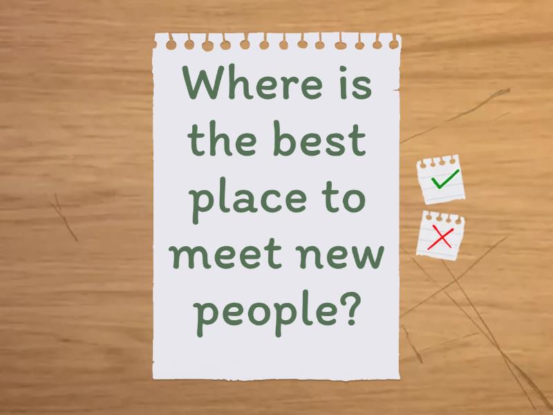 Meeting new people - Flash cards