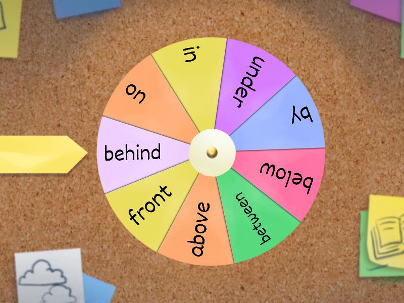 Preposition Randomizer - Spin the wheel