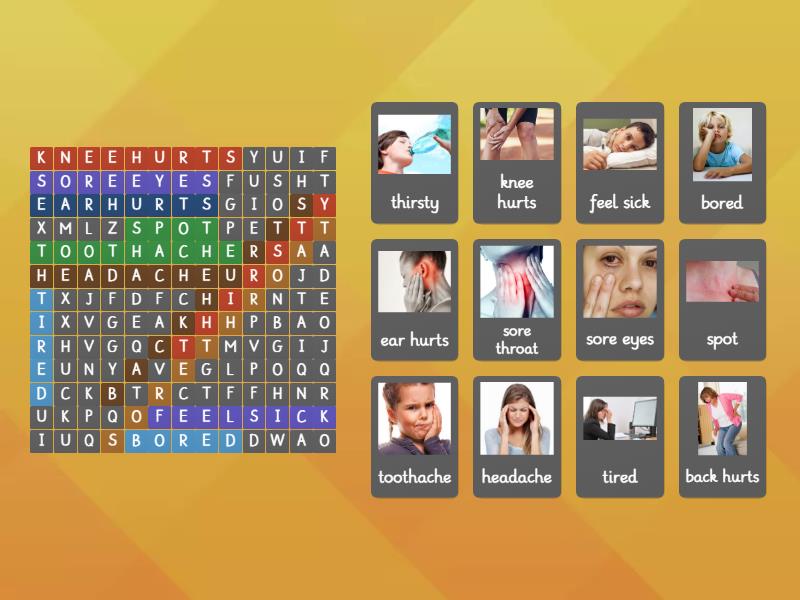 Project 3_unit 6 health problems - Wordsearch