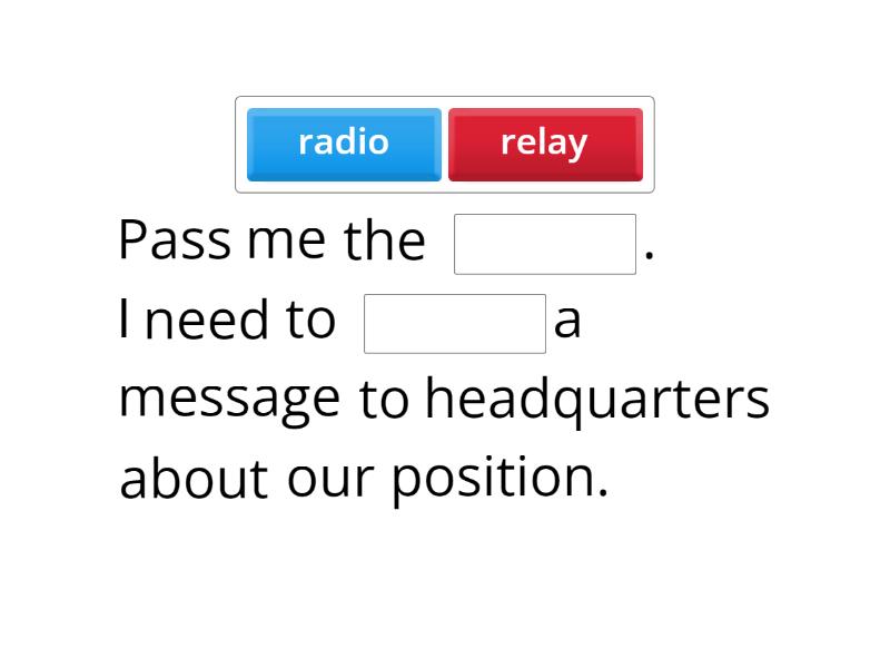 ESP 4. Infantry platoon (Part 2), EP task 2 - Complete the sentence