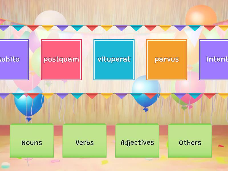 Parts of speech - Speed sorting