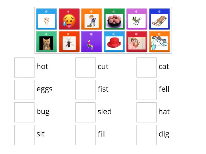 CVC/CVCC Kindergarten - Match up