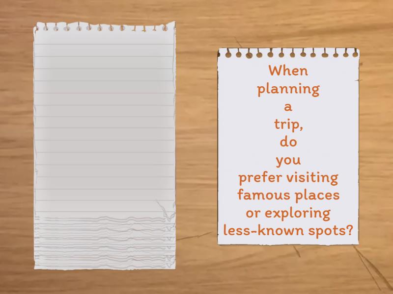 Speaking Part 3 - Travel - Speaking cards