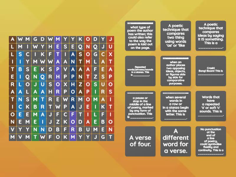 English revision - Wordsearch