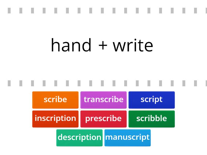 Root #5 -scrib, script- - Find the match