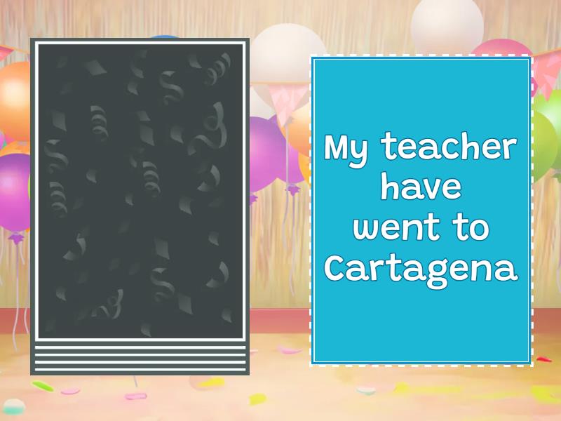 Error Correction Sentences Past vs. Present perfect - Speaking cards