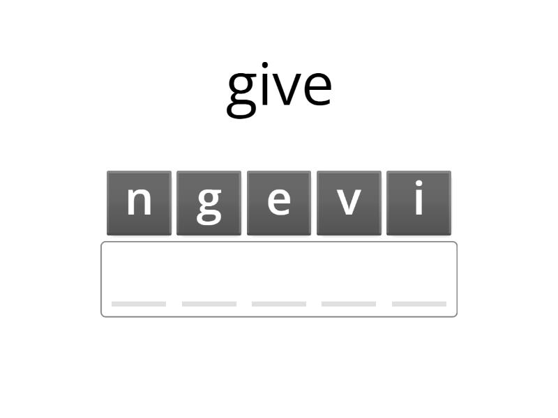 Irregular verbs in English - past participle form 7C - Anagram