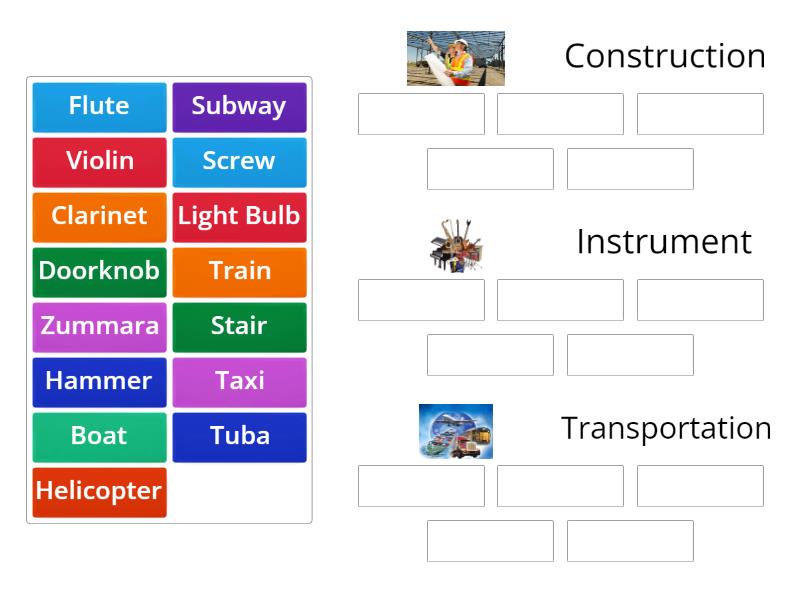 Sort words into appropriate groups! - Group sort