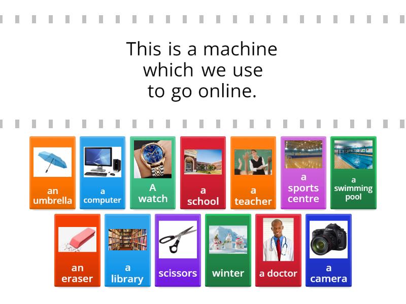 Guessing Game (Relative Clauses) - Find the match