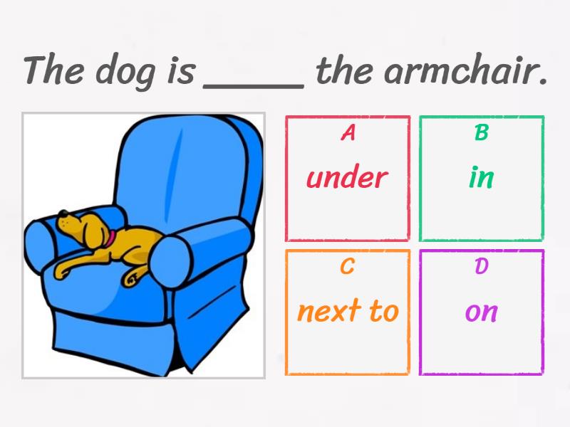 Spotlight 2_Prepositions of place (on/in/under/next to) - Quiz