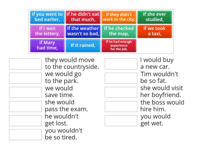 Second Conditionals - Match up