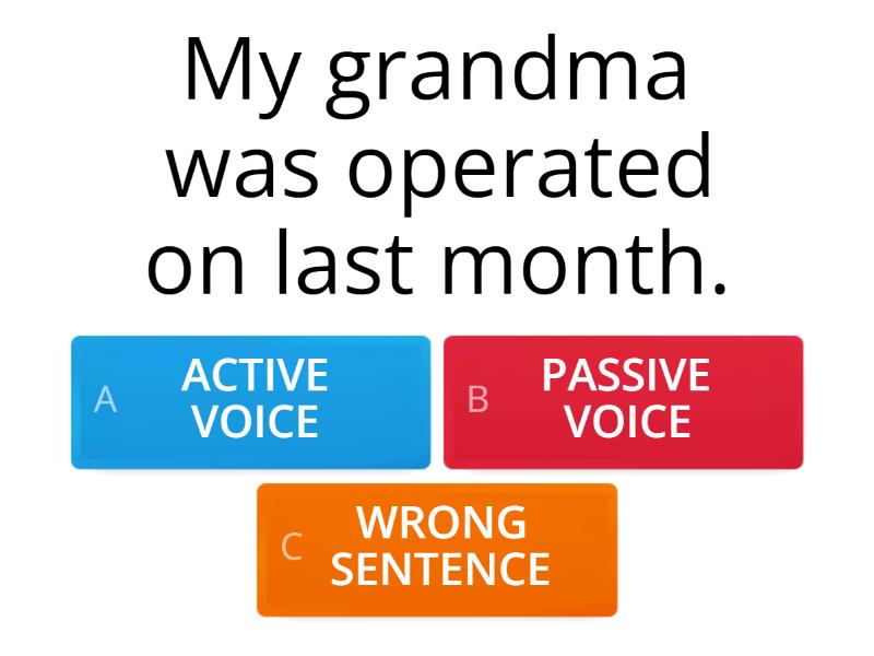 PASSIVE VS ACTIVE VOICE - Cuestionario