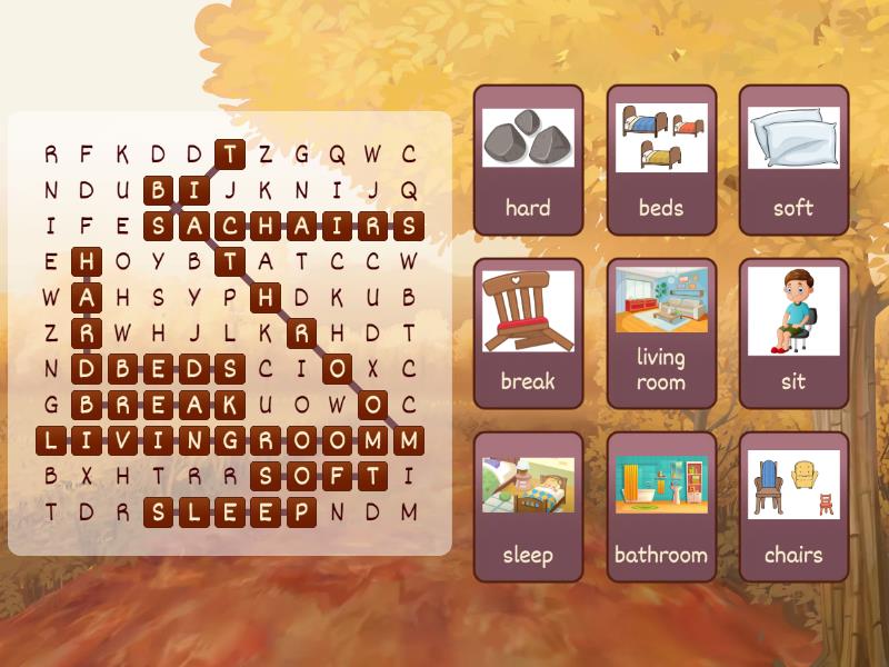 Word search - Goldilocks and the Three Bears - part 1 - MEIE - Wordsearch