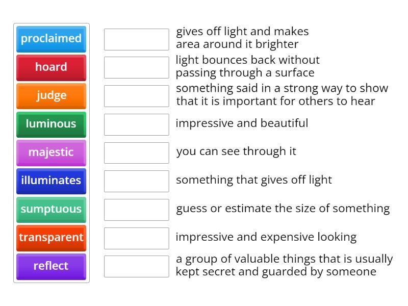 HMH Module 2 Week 1 - Match up