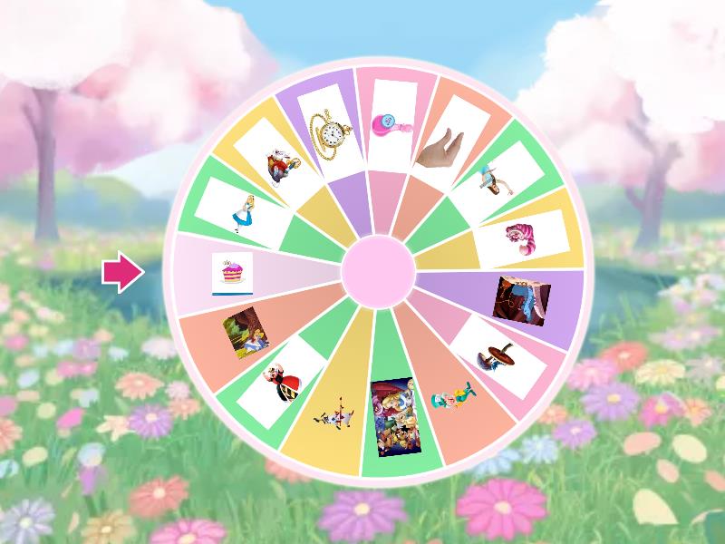Alice in Wonderland - wheel - MEIE - Spin the wheel