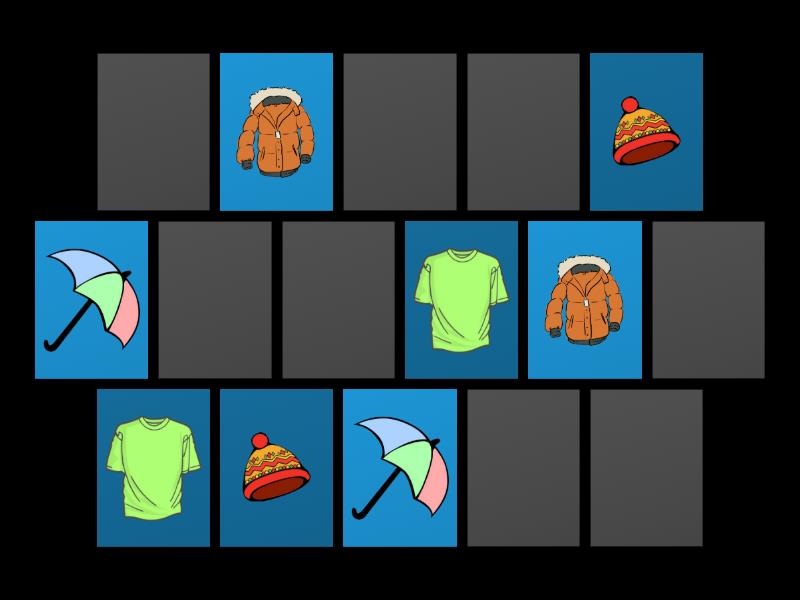MEMORY GAME CLOTHES - Matching pairs