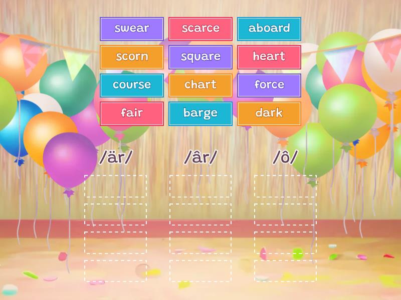 R-Controlled Vowels - Group sort