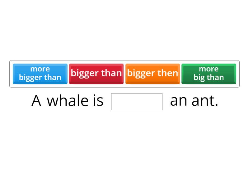 Comparative Adjectives Sentence Practice - Complete the sentence