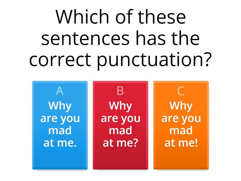 Punctuation Marks - Quiz