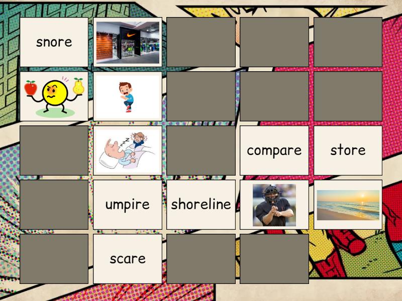 ire, are, and ore - Matching pairs