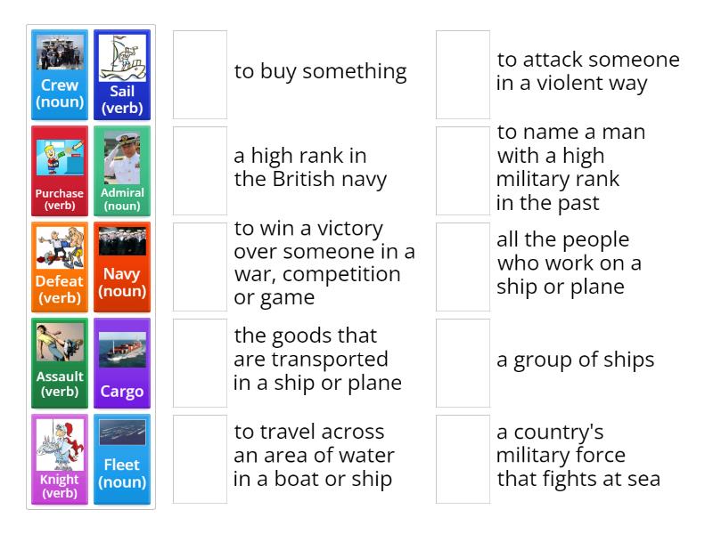 Sailing Vocabulary - Match up