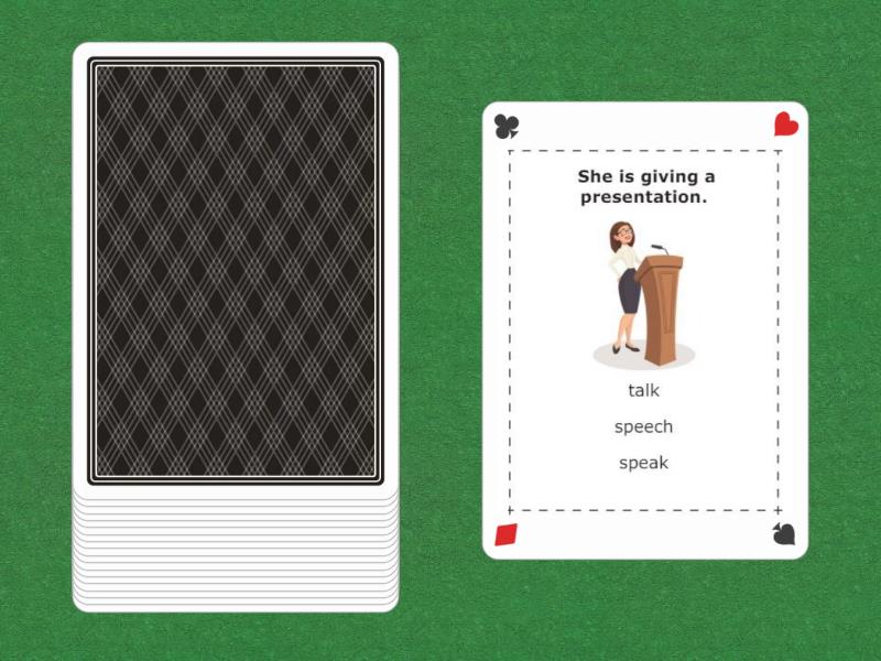 Present Continuous. Taboo game - Cartas al azar