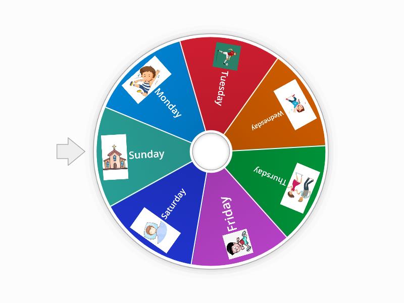 The roulette the days of the week - Rueda aleatoria