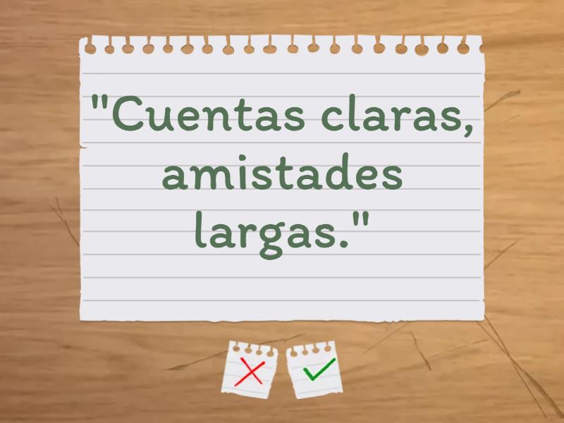 Aula Int Plus 6-U6: Refranes - Flash cards