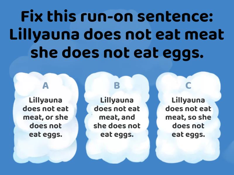 Run-on Sentences - Quiz