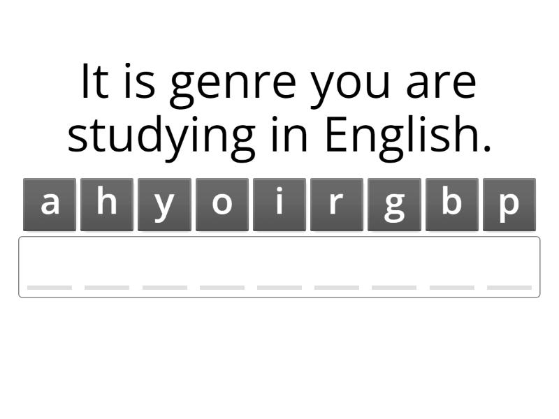 Year 4 (Biography) - Anagrama