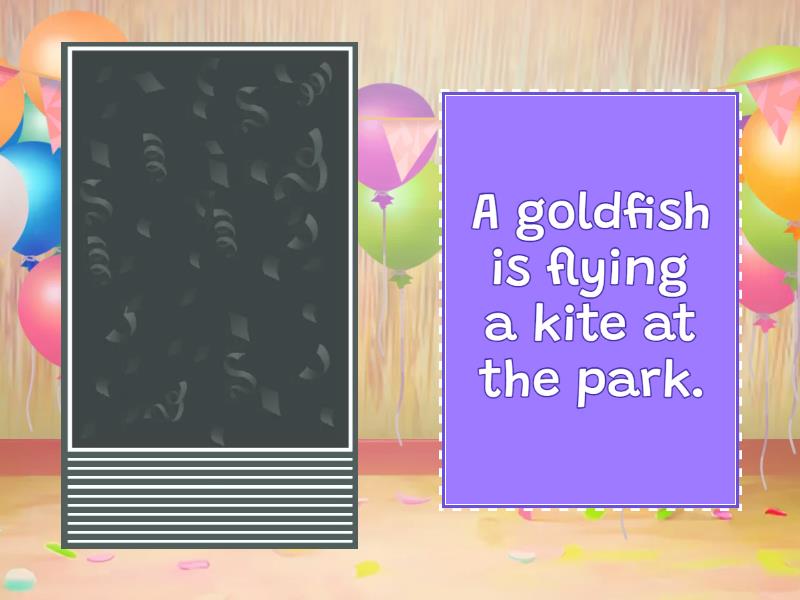 Silly sentences game - Speaking cards