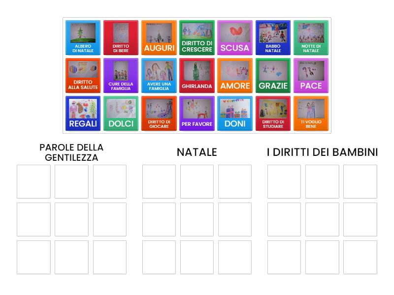 IL NOSTRO WORDWALL - Group sort