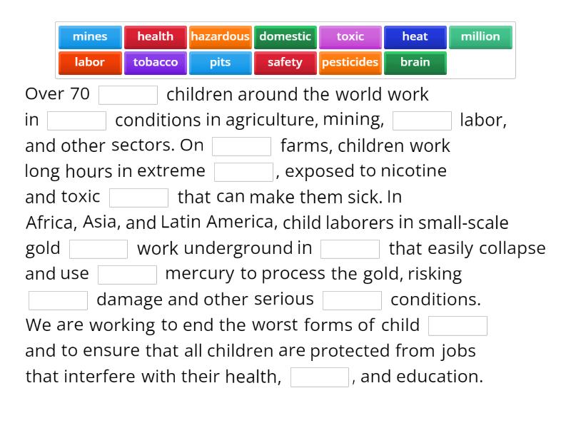 Child Labor - Complete the sentence