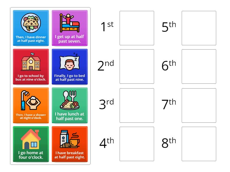 Get the routine in order. - Rank order