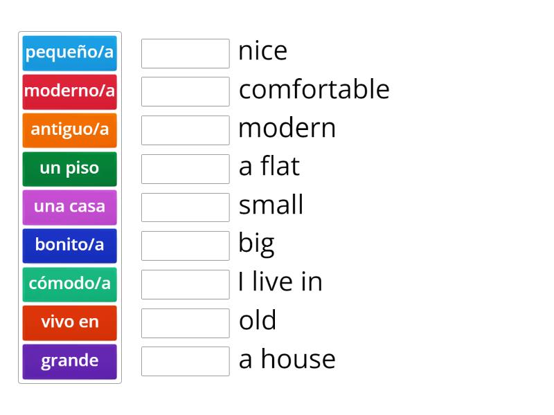 ¿Cómo es tu casa o tu piso? - Match up
