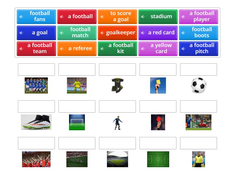 Module: football (vocabulary) - Match up