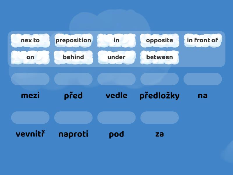 preposition - Match up
