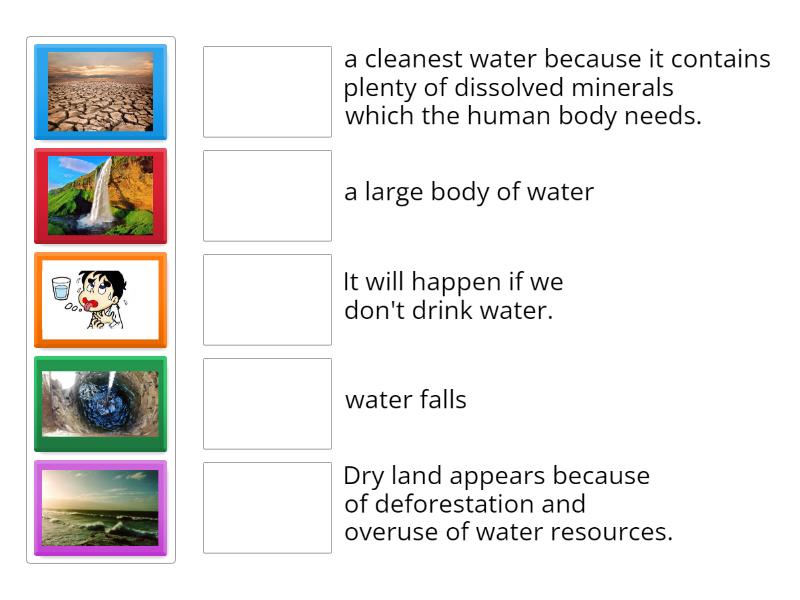 Match the picture to its matching definition. - Match up