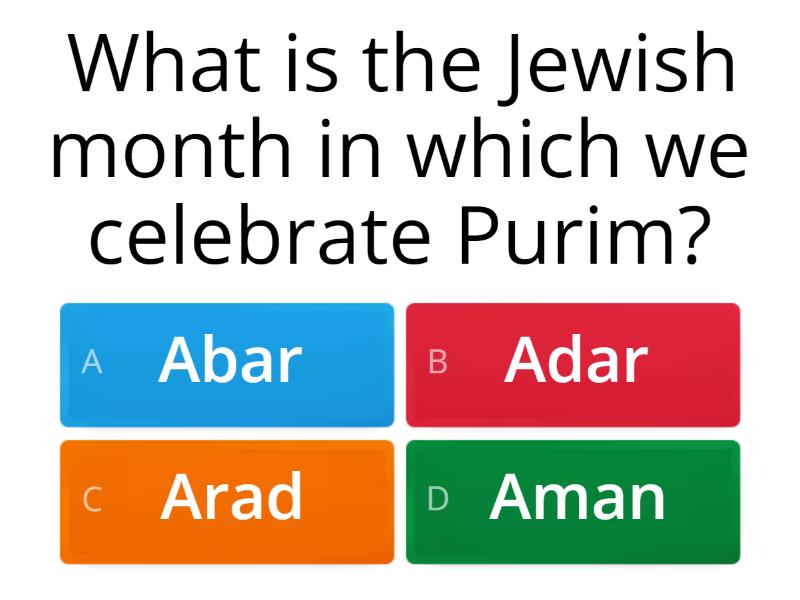 Purim Trivia - Quiz