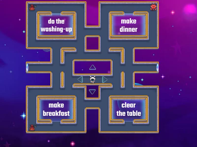 Brainy 5 - Unit 4 - Household chores 2 - Maze chase