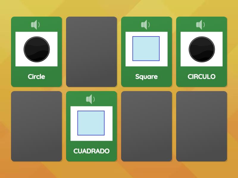 MEMORY GAME SHAPES FLASHCARDS - Matching pairs