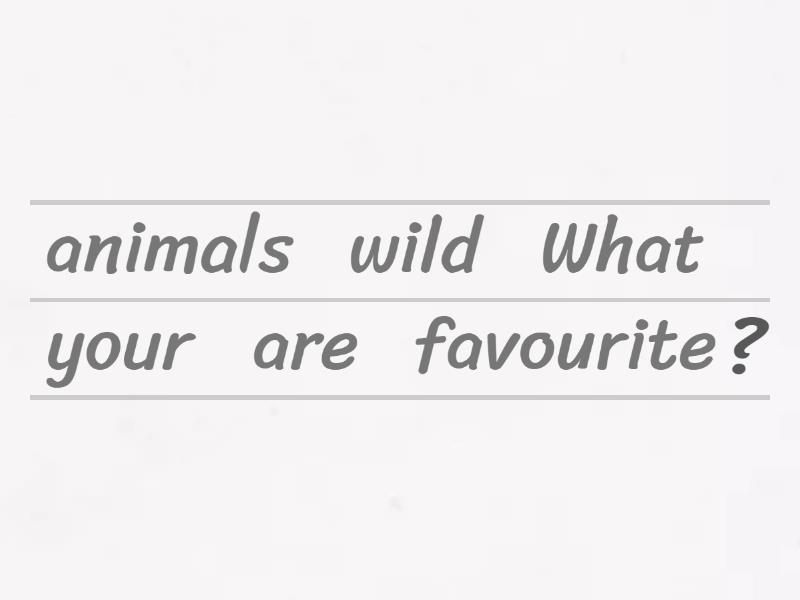 WILD ANIMALS DIALOGUE - Unjumble
