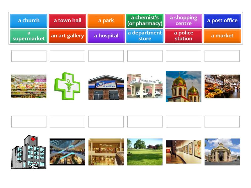 Places and Buildings (EF 4th ed. 10A, Part 1) - Match up