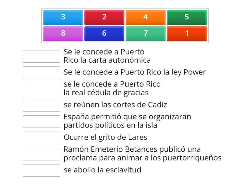 orden de sucesos 2 - Match up