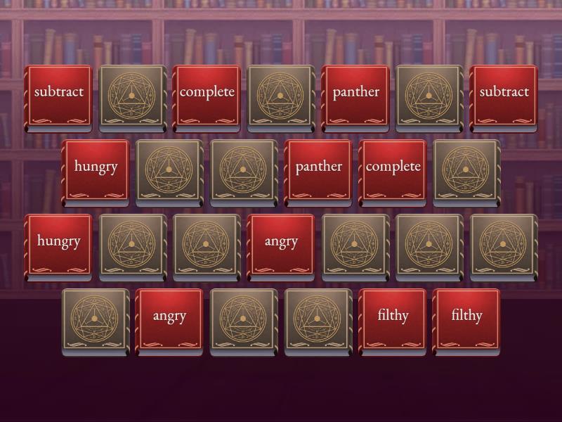 VCCCV Syllable Division - Matching pairs