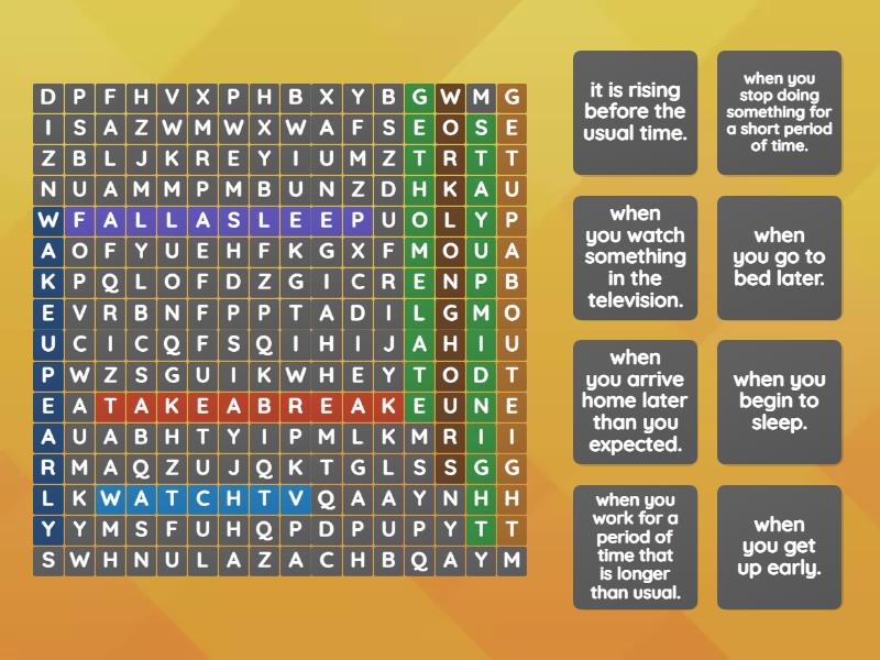 . Everyday routines. - Wordsearch