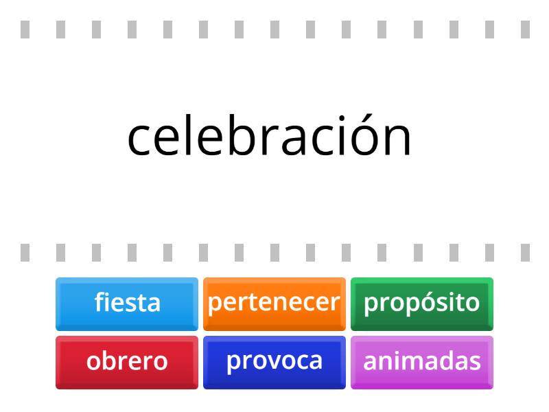 Advanced Spanish Class - Find the match