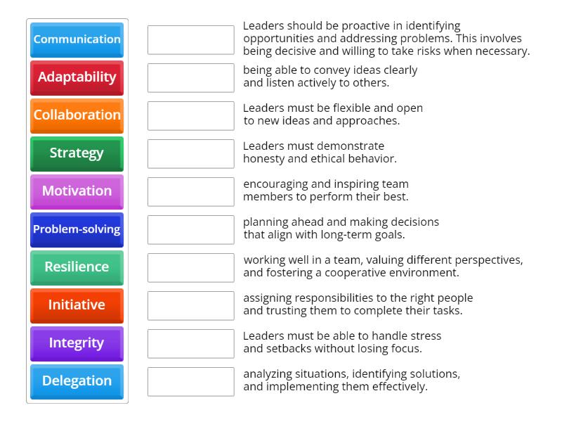 Leadership - Match up