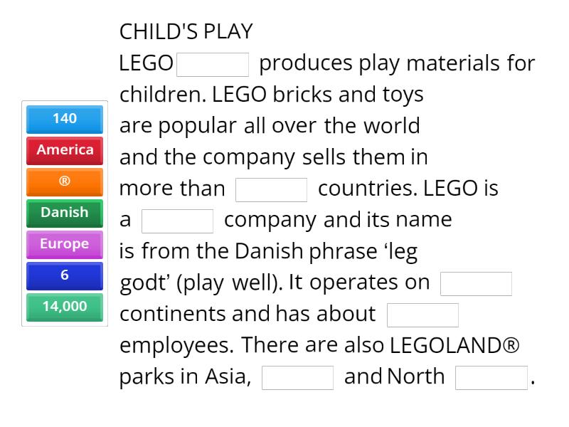 LEGO - Complete the sentence