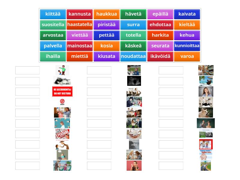 Partitiivi verbit - Match up